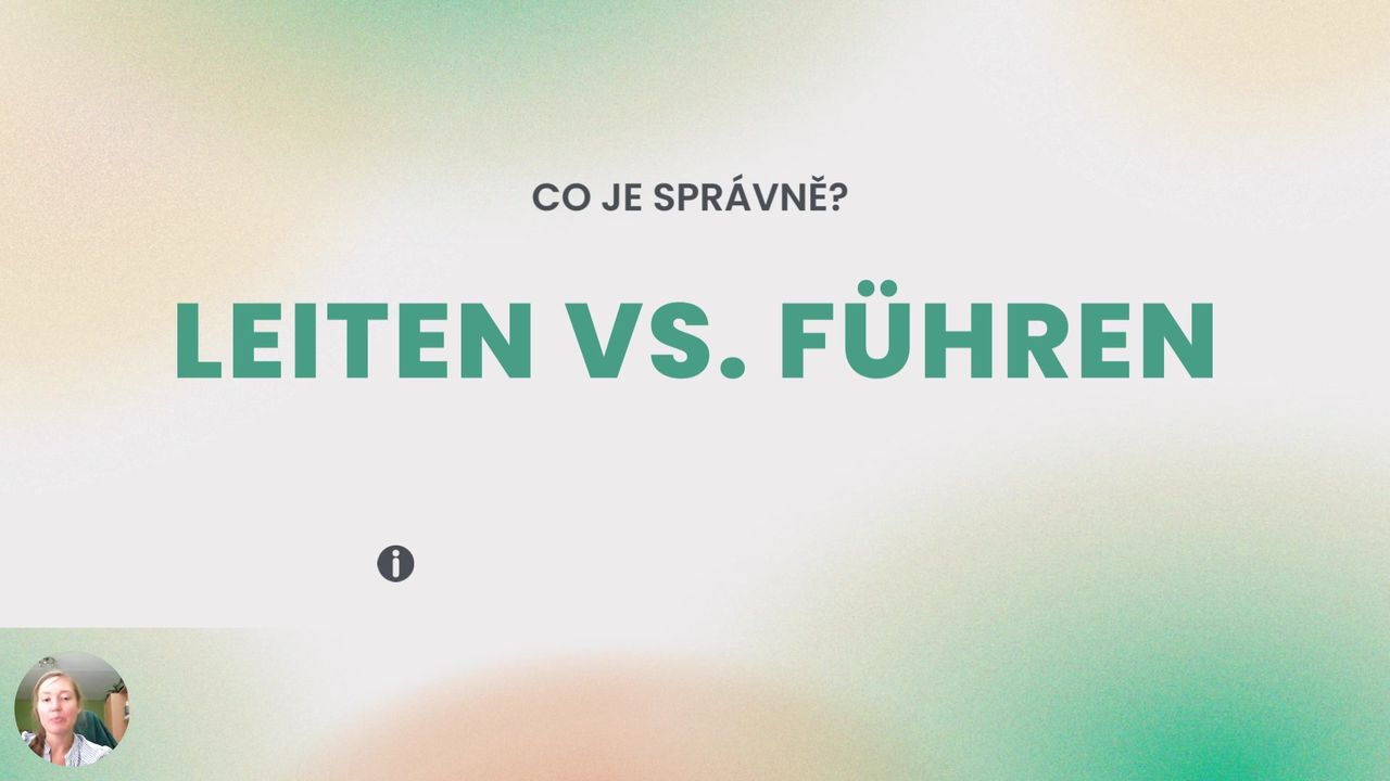 Co znamenají německá slovesa „führen“ a „leiten“ | Stream